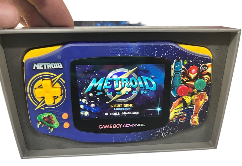 Metroid Gameboy Advance Console w/Brightest IPS V3 Bundle