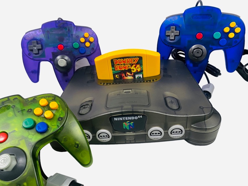 N64 Console Complete Transparent Grey New Custom Modded N64 Bundle ...