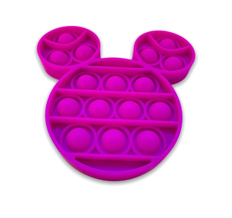 Mickey Mouse Pop It Fidget Toy Purple Mouse Head Popping Toy - Pop ...